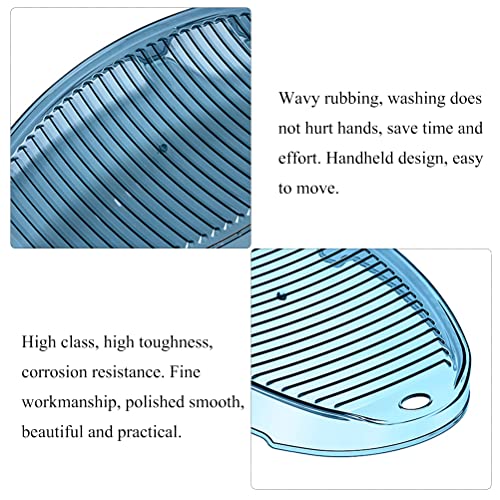 Washboard Decor hand portable clothes washing machines washing board household clothes washboard anti-skid tabla washboard mini dryer for clothes (blue) Washboard Tie