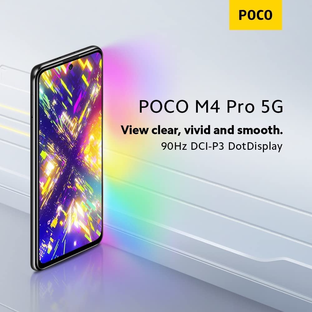 Poco M4 PRO 5G 64GB 4GB RAM Factory Unlocked (GSM Only | No CDMA - not Compatible with Verizon/Sprint) w/Fast Car Charger Bundle - Yellow