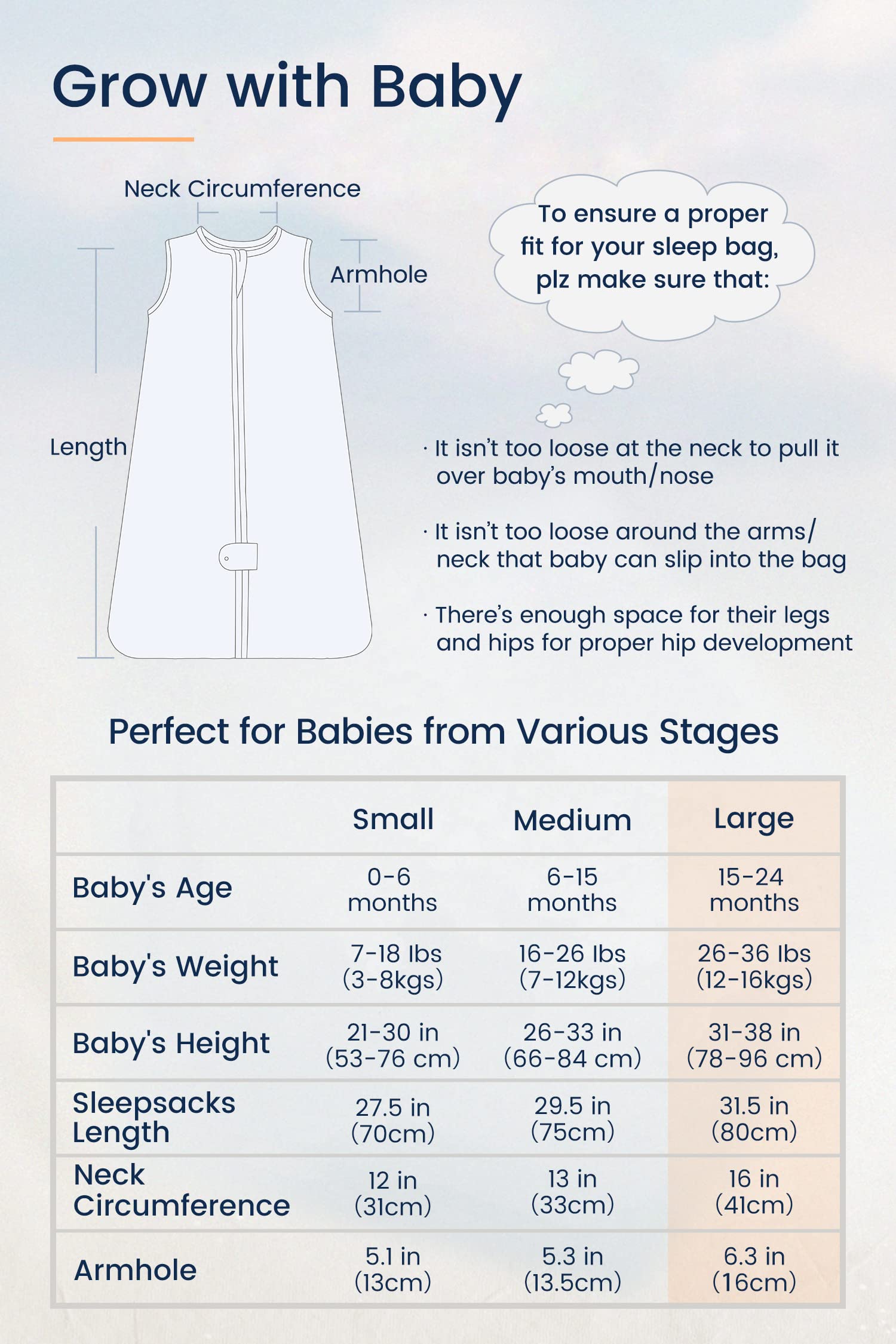 TotAha Light Baby Sleep Sack, Stretchy Sleepsack, Silky Comfort, Buttery Soft, Swaddle Transition Sleeping Bag, 2-Way Safe Zippers, Baby Wearable Blanket for 0-3-6-12-18-24 Months 0.5 TOG