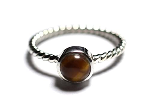 Mother day gift/new year gift/birth gemstone/Tiger Eye Round Shape Gemstones/Statment Rings/silver ring size 5 6 7 8 9 10 11 12 us -1191 (8)