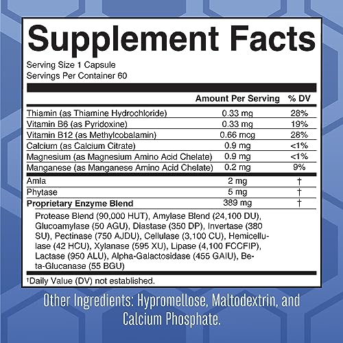 MaryRuth Organics Ultra Digestive Enzymes Capsules | Up to 2 Month Supply | Supplement for Gut Health Support | Digestion & Immune Support with Amylase | Lipase & Lactase | Vegan | 60 Count