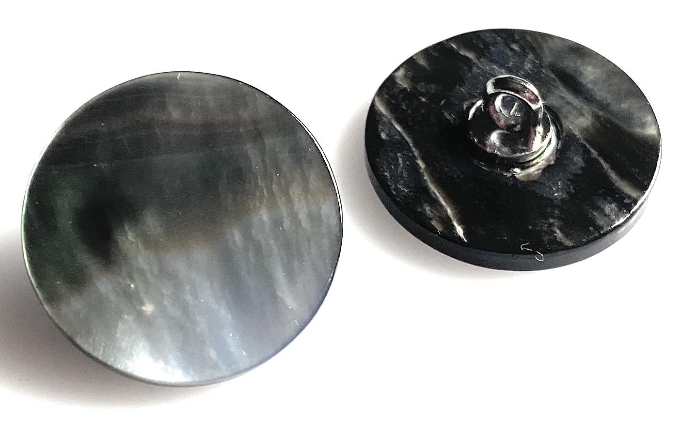 Mother of Pearl Buttons Metal Shank (Smoke 20mm - Qty 20)