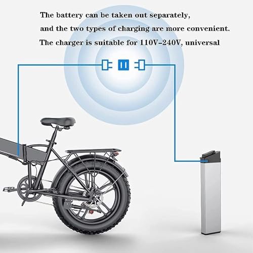 JHKZUDG 48V Folding E-Bike Battery, 48V 8Ah 10Ah 13Ah Foldable Bicycle Lithium Battery Pack,Built-in BMS and 54.6V Charger,for 200W-750W Foldable Bicycle Motor,13ah