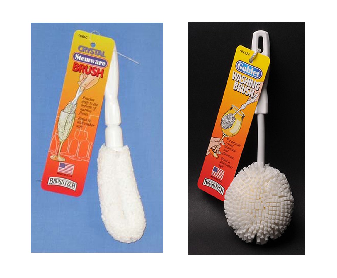 New! Brushes for all Wine glasses, Goblets and Flutes(2 Brushes)