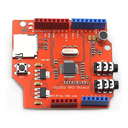 VS1053 VS1053B Stereo Audio MP3 Player Shield Record Decode Development Board Module with TF Card Slot for Arduino