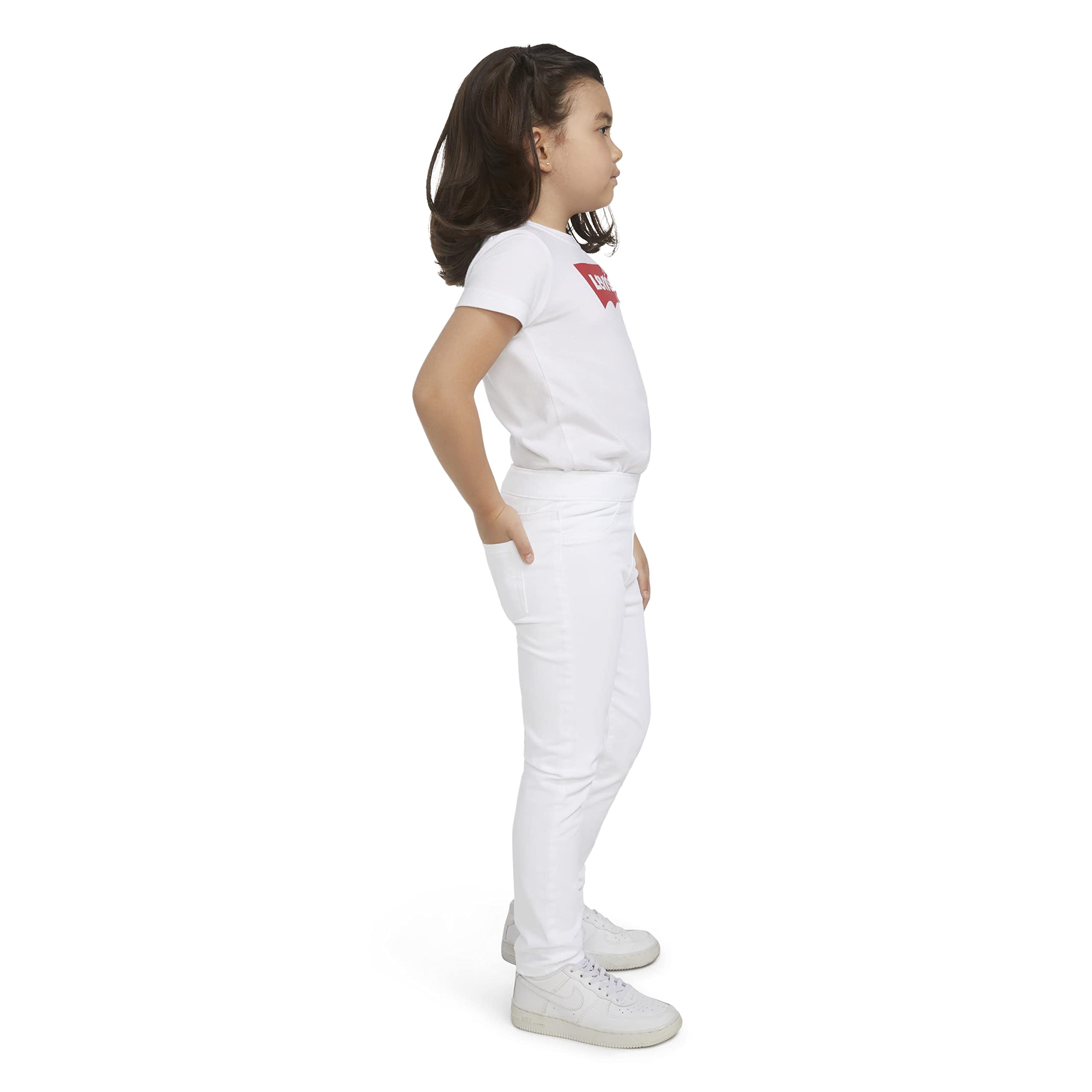 Levi's Girls' Skinny Fit Pull On Jeggings, White, 16