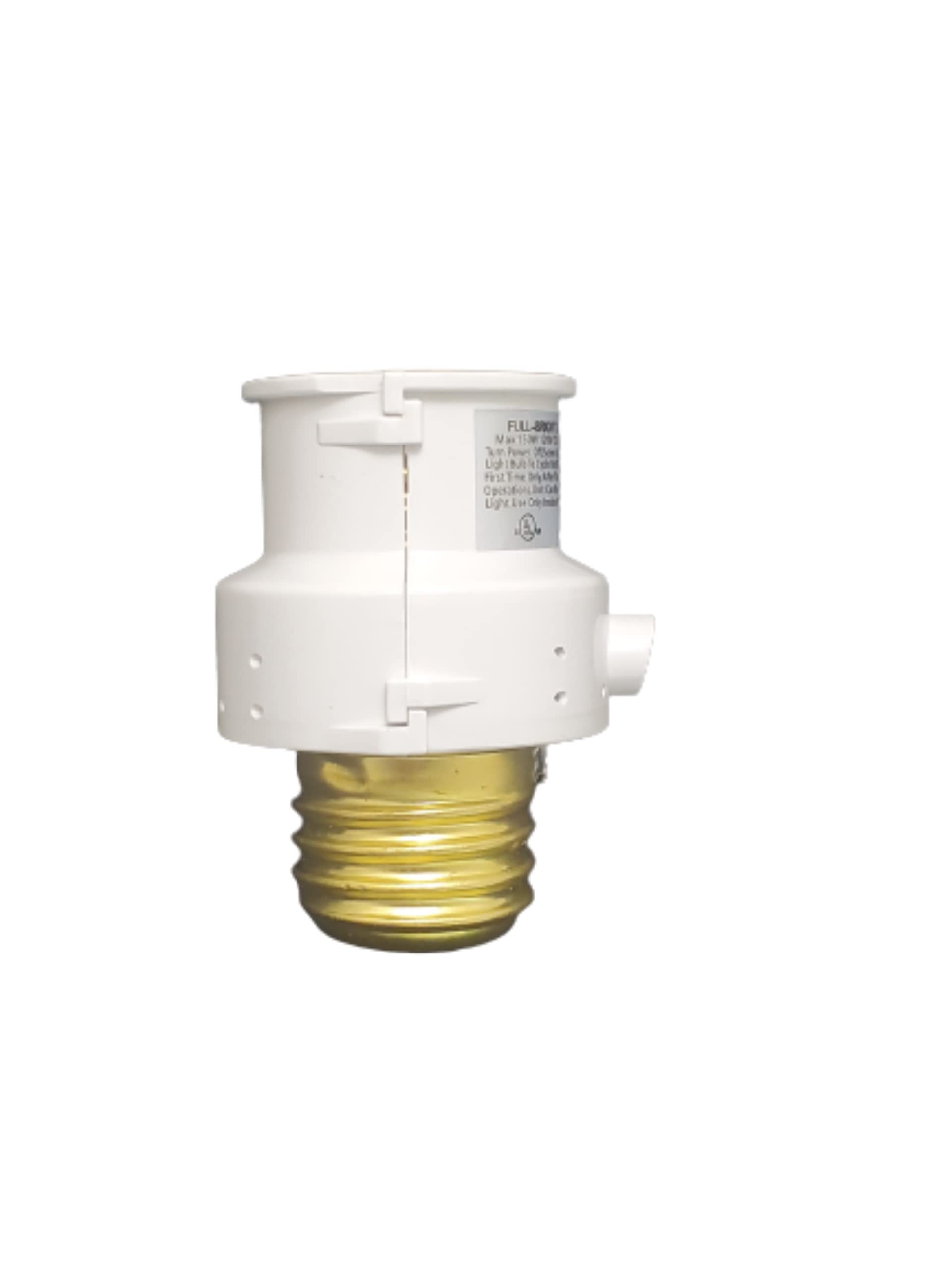 Touch & Glow Dusk to Dawn Sensor Light Bulb Socket - Sensor Socket for Light Fixtures | Automatically Turns Light On & Off - Photocell Light Sensor for Outdoor Lighting EZ-751W