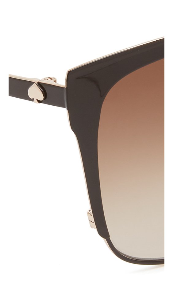 Kate Spade New York Women's Genice Oval Sunglasses, Brown Gold/Warm Brown Gradient, 57 mm