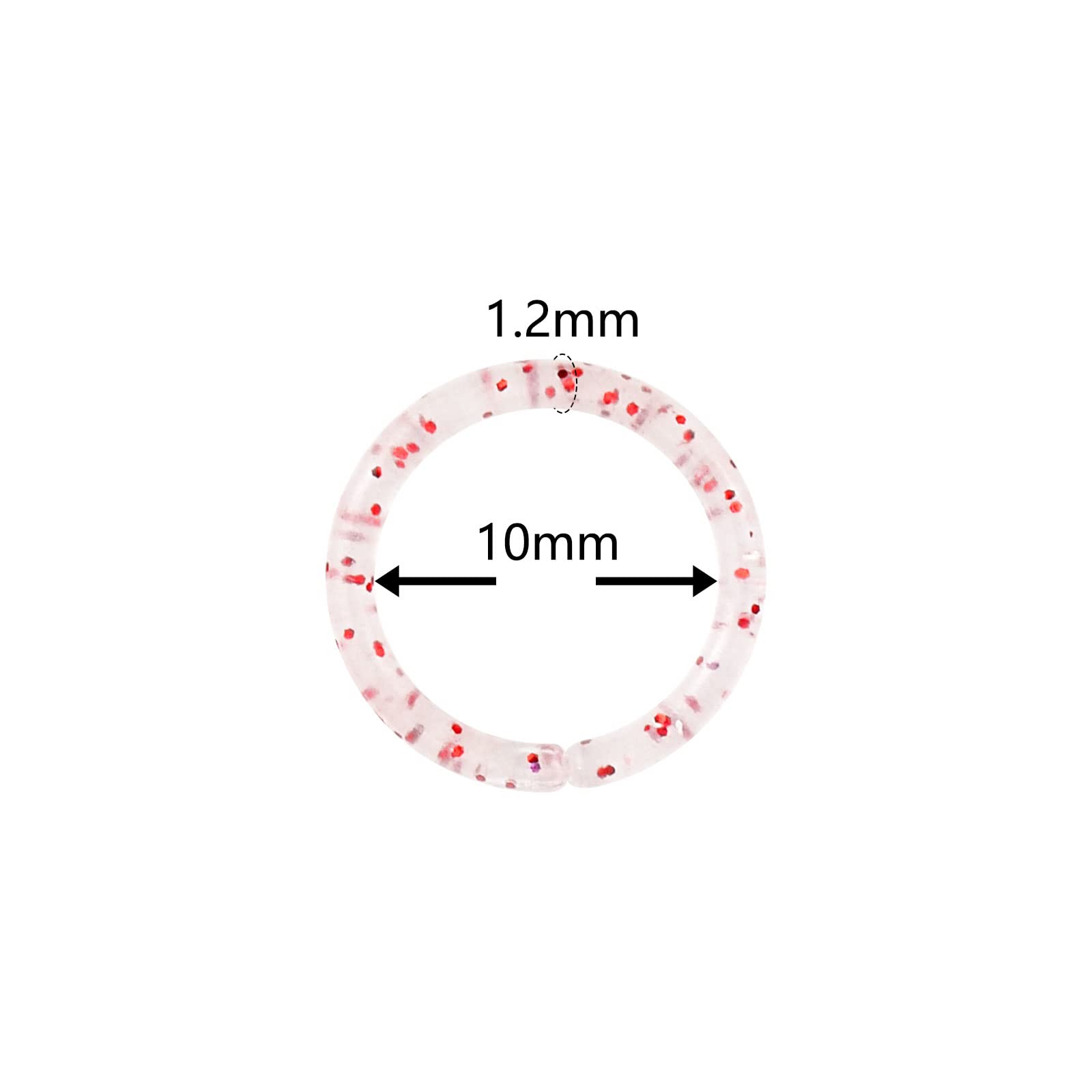 Oyaface 16 PCS 20G(0.8mm) Nose Studs Set Clear Bioflex Retainer Acrylic Earrings S-form Fashion Piercing Jewelry Noserings
