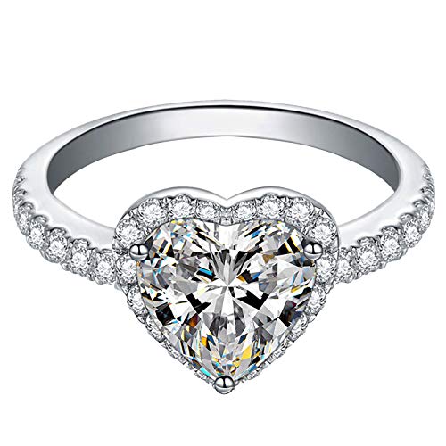 MOMKER Exquisite Heart Out Ring Women Engagement Wedding Jewelry Accessories Gift