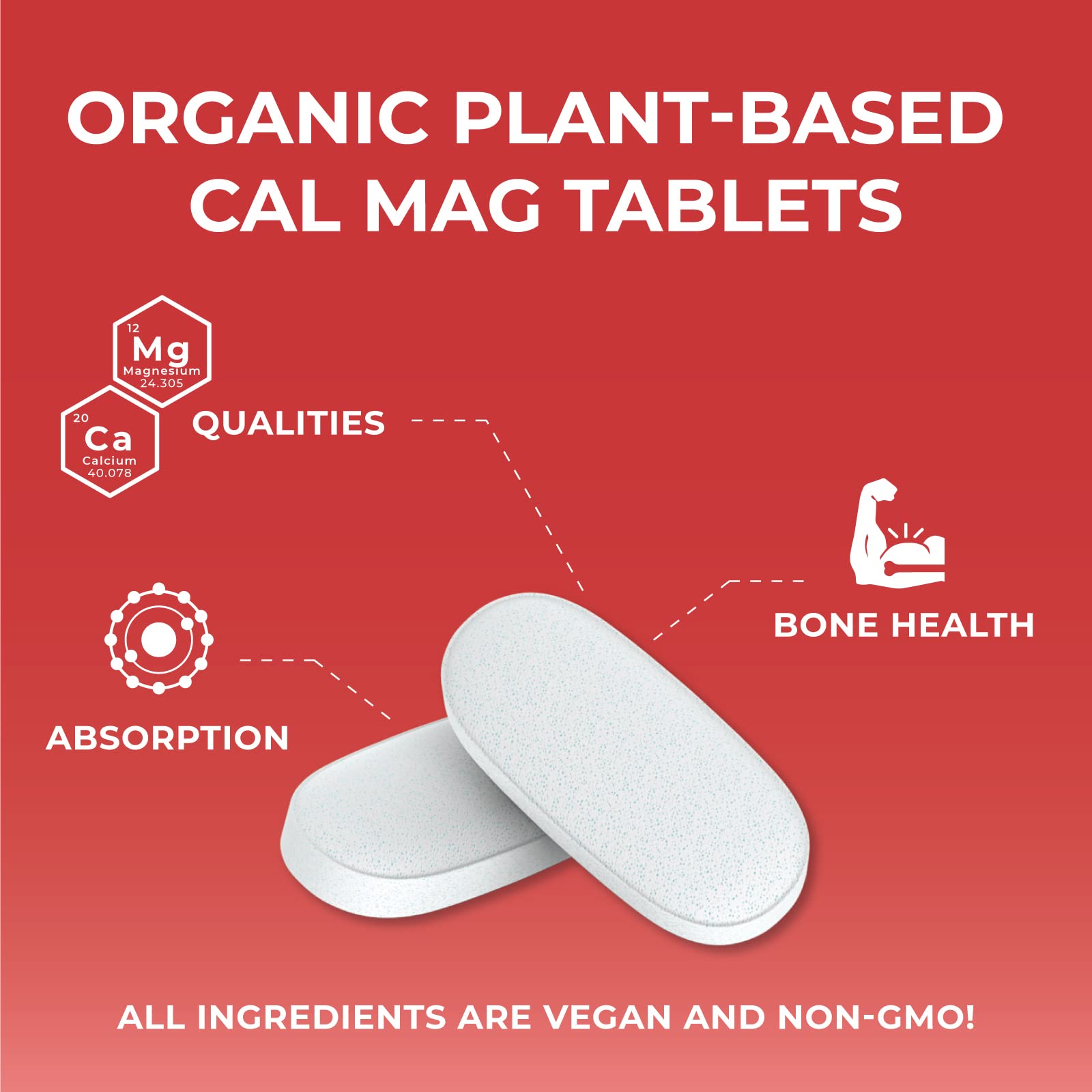 Mary Ruth's Organic Calcium Magnesium Tablets, 60 CT