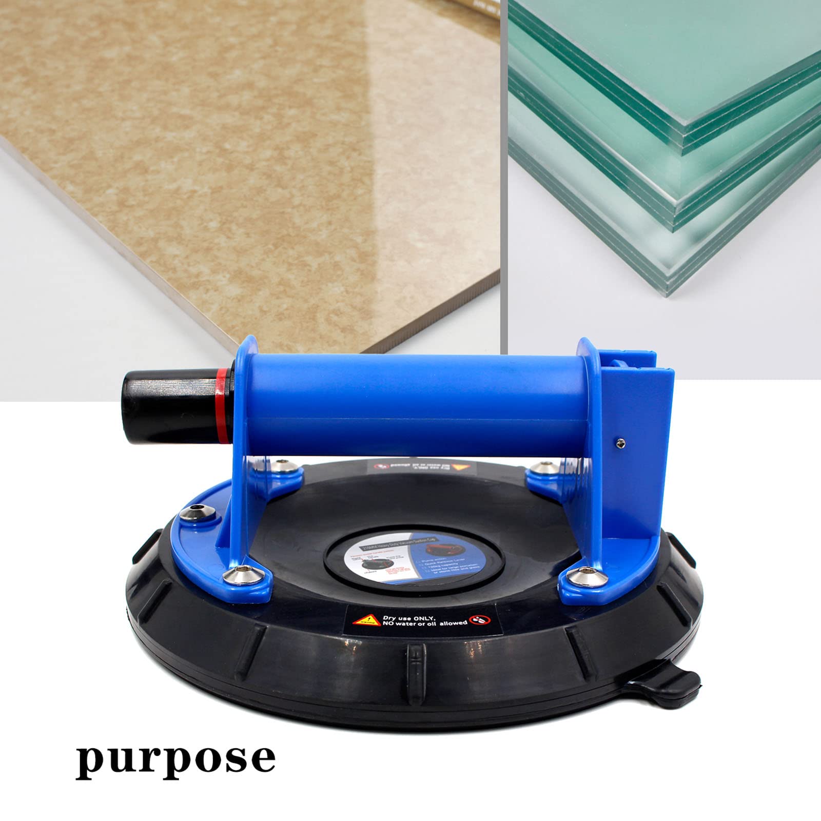 Saddgo Vacuum Suction Cup 8inch 200kg Bearing Capacity Heavy Duty Vacuum Lifter for Tile Glass Pulling & Lifting