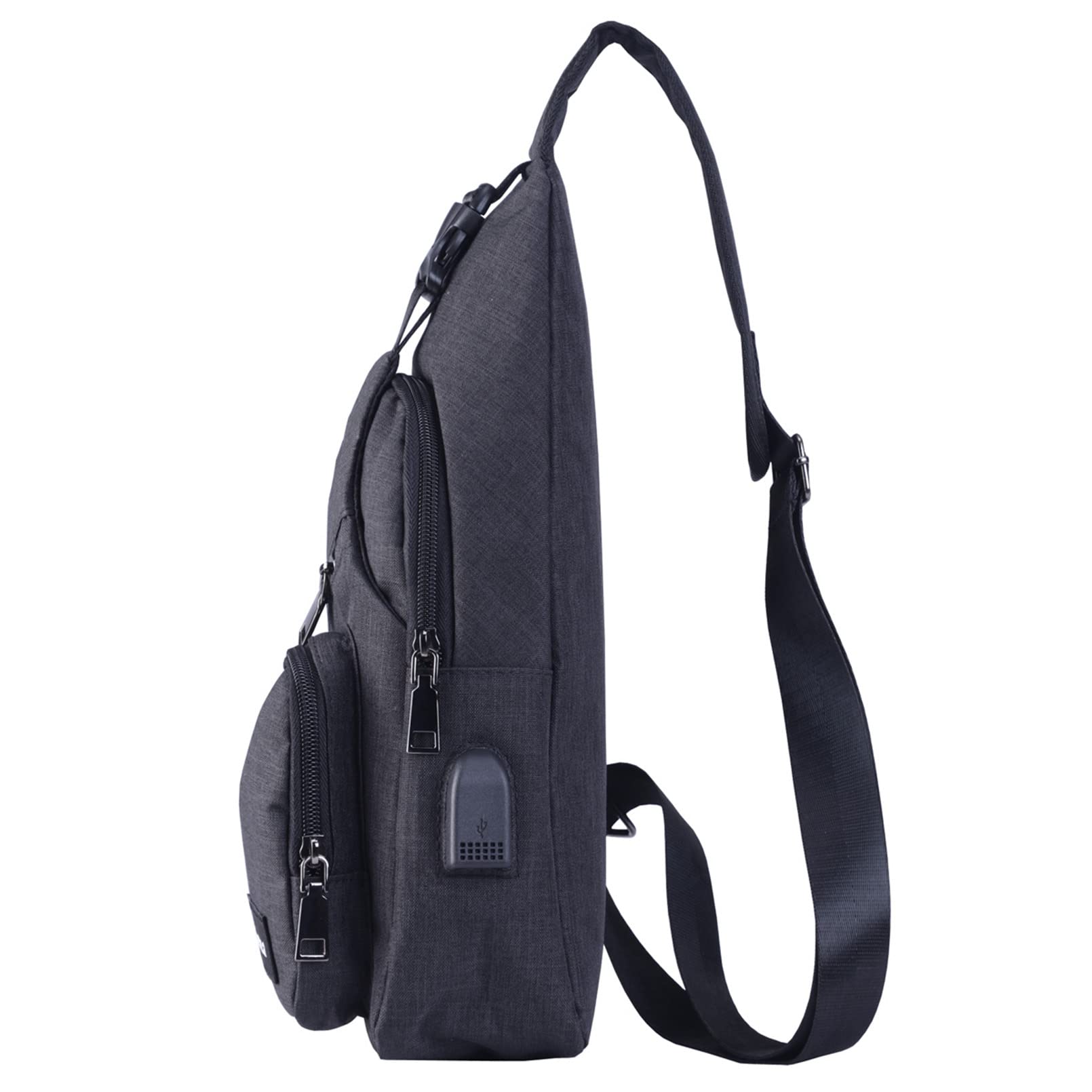 LEAFOREST Crossbody Sling Bag Shoulder Backpack for Travelling Hiking and Other Outdoor Activity Men and Women Black