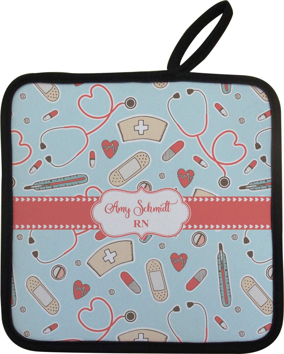 Personalized Nurse Right Oven Mitt & Pot Holder Set w/Name or Text