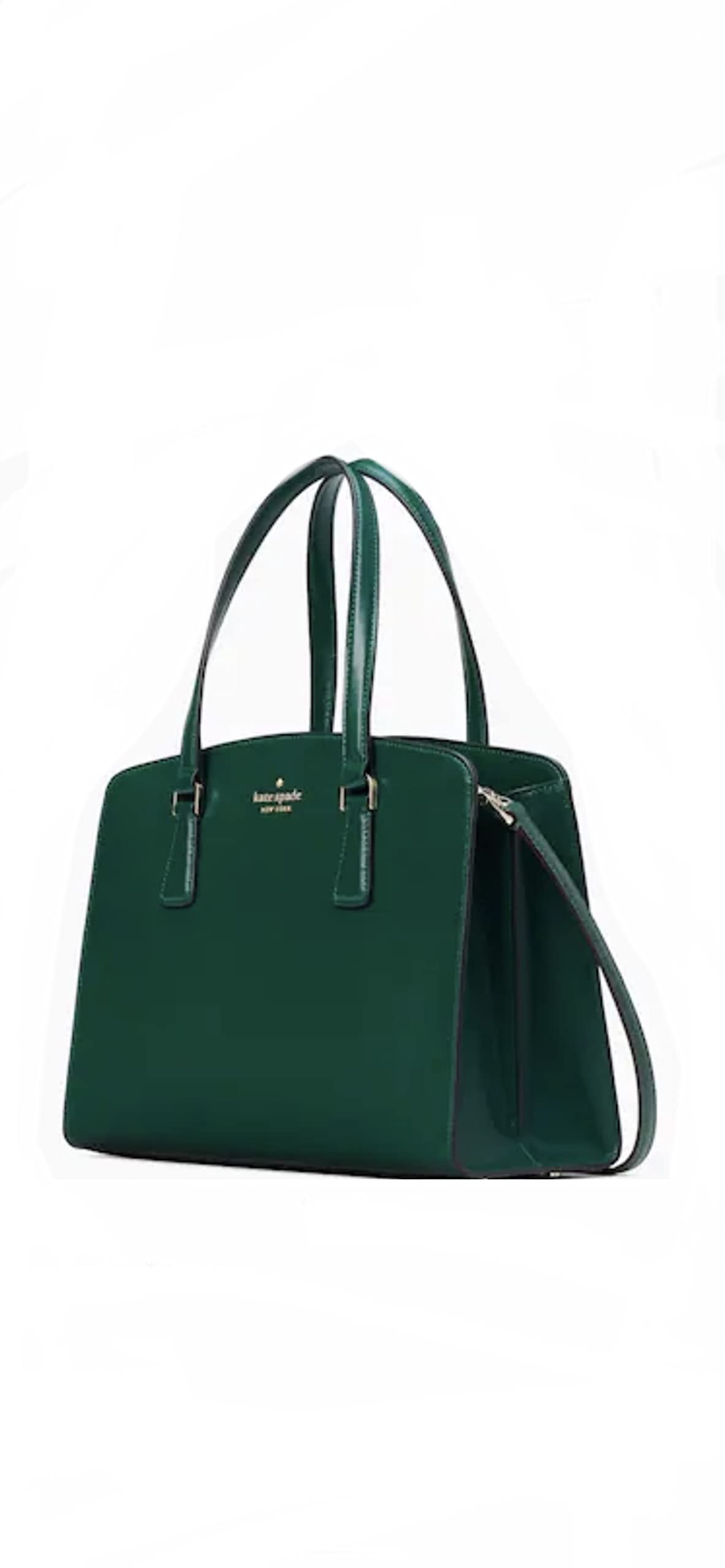 Kate Spade Perry Medium Leather Satchel (Deep jade)