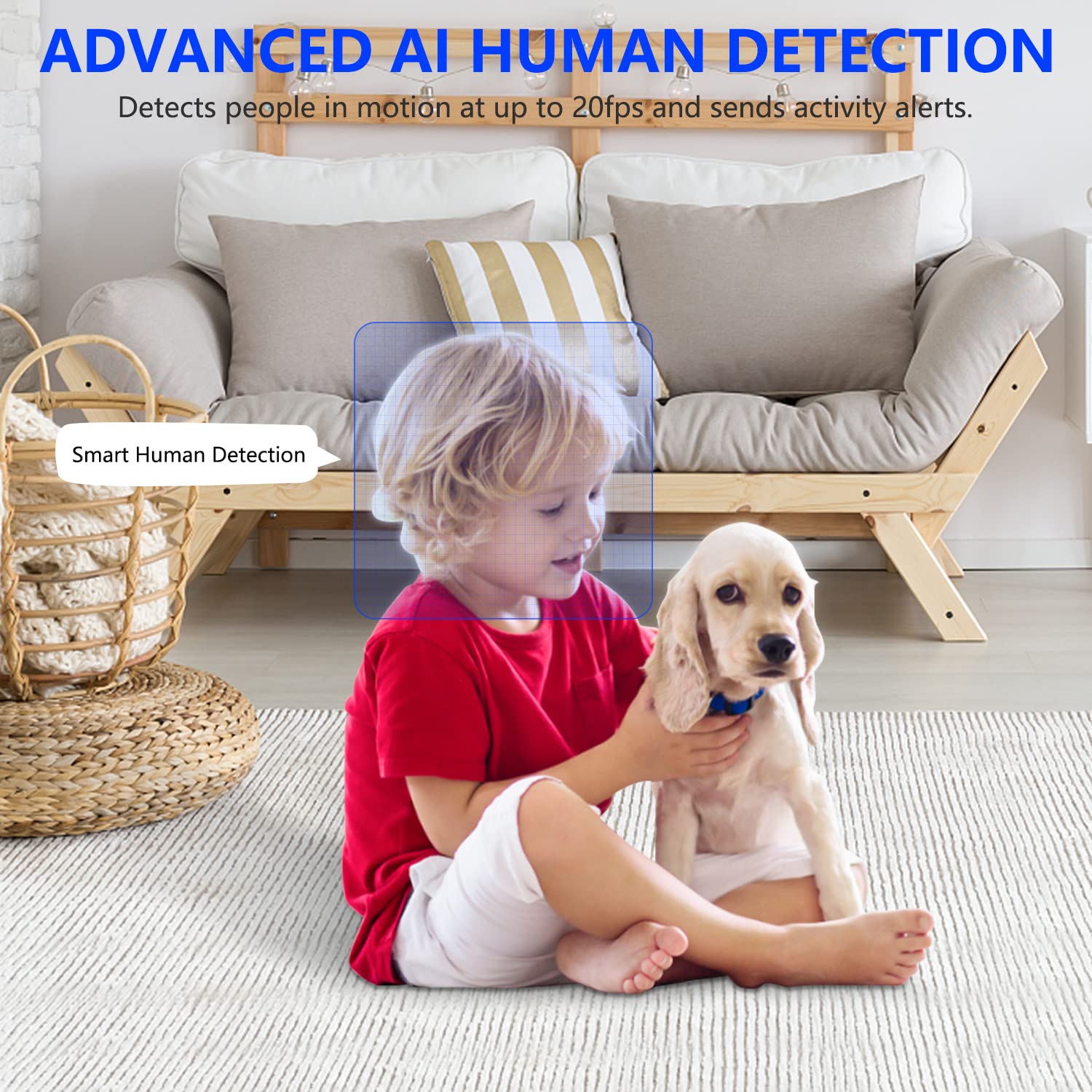 Sibosz Wireless 5G Security Camera, 360° 2MP Cute Home Surveillance Camera for Baby Pet Monitor Dual Band 5/2.4GHz WiFi with Night Vision Motion Detection 2 Way Audio Support Local/Cloud Storage