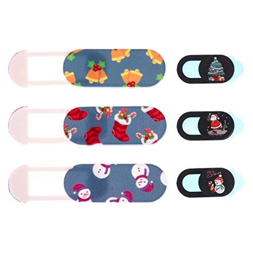 UKCOCO 6pcs Christmas Camera Cover Abs Webcam Slider Laptop Camera Blocker Camera Slide Blocker Webcam Cover Slide Camera Protector Cover Phone Slide Blocker Protective Case Notebook