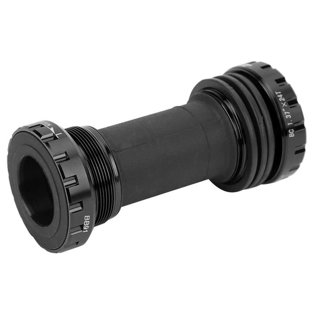 Raguso Bike Bottom Bearing, Wearable Waterproof Aluminum Alloy Bottom Bracket for Road Bicycle for 68β73mm Frame(Black)