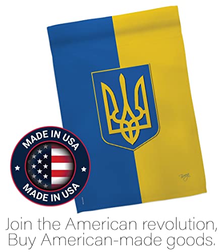 Ukraine Garden Flag Bandera de Ucrania Breeze Decor Indoor Tapestry Suppport Україна Outdoor Home Decorations House Banner Wall Hanging Small Yard Stand With Ukrainian Gifts Made In USA