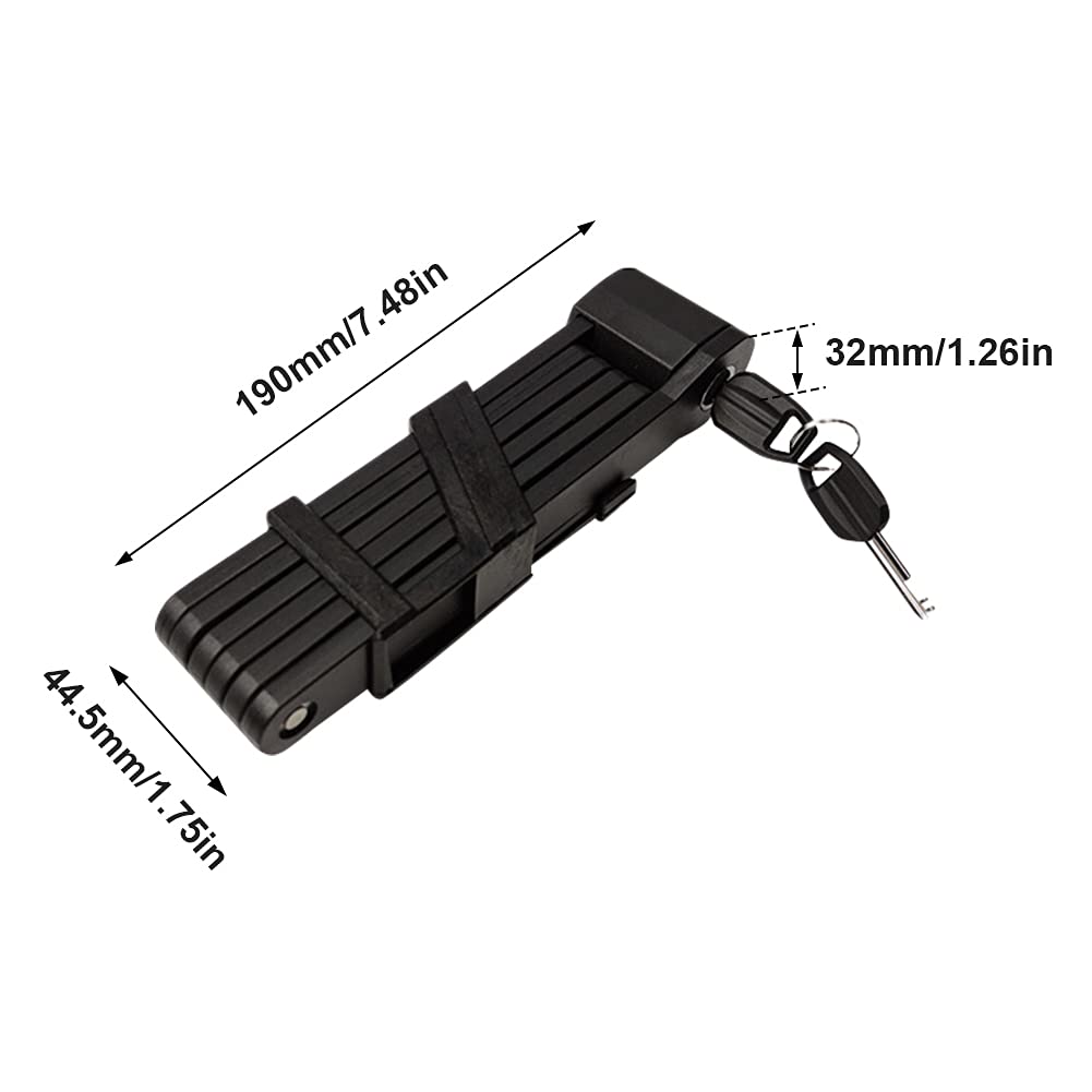 Portable Folding Bike Lock 6 Joints Anti Theft Combination Bicycle Lock with 3 Keys Heavy Duty Bike Lock Bike Accessory