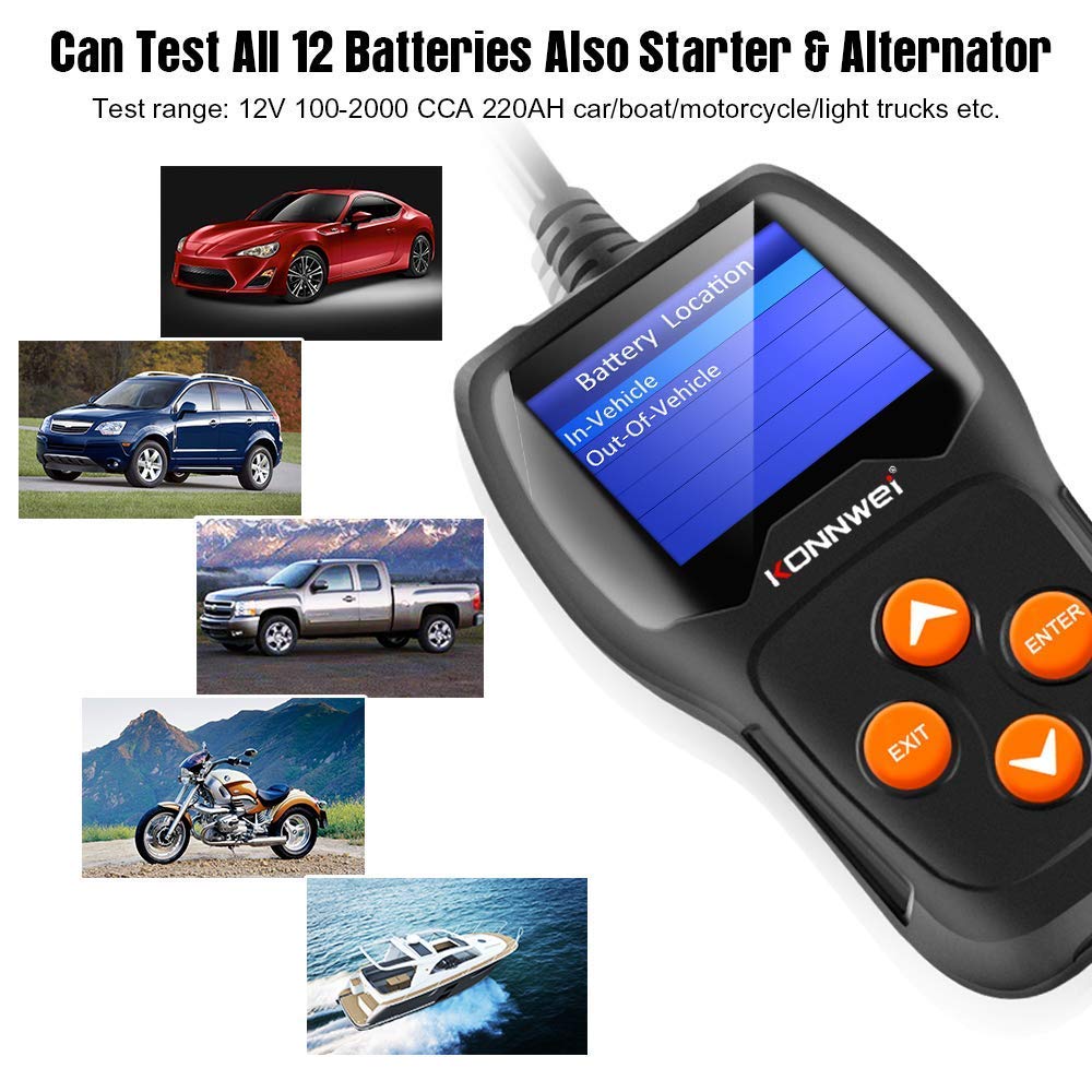 KW600 Battery Tester + KW850 OBD2 Scanner