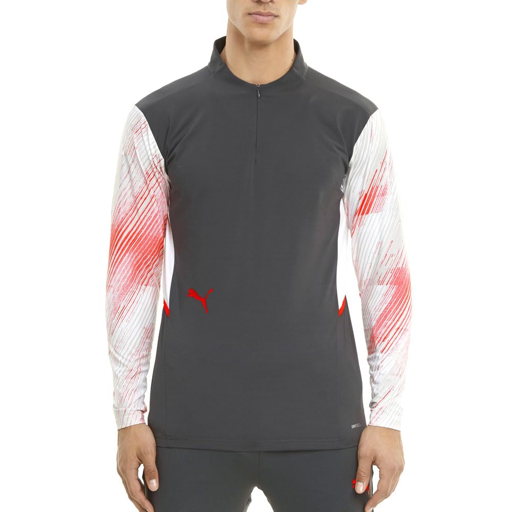 PUMA Mens Individualcup 14 Zip Athletic Tops Casual - Black - Size XL