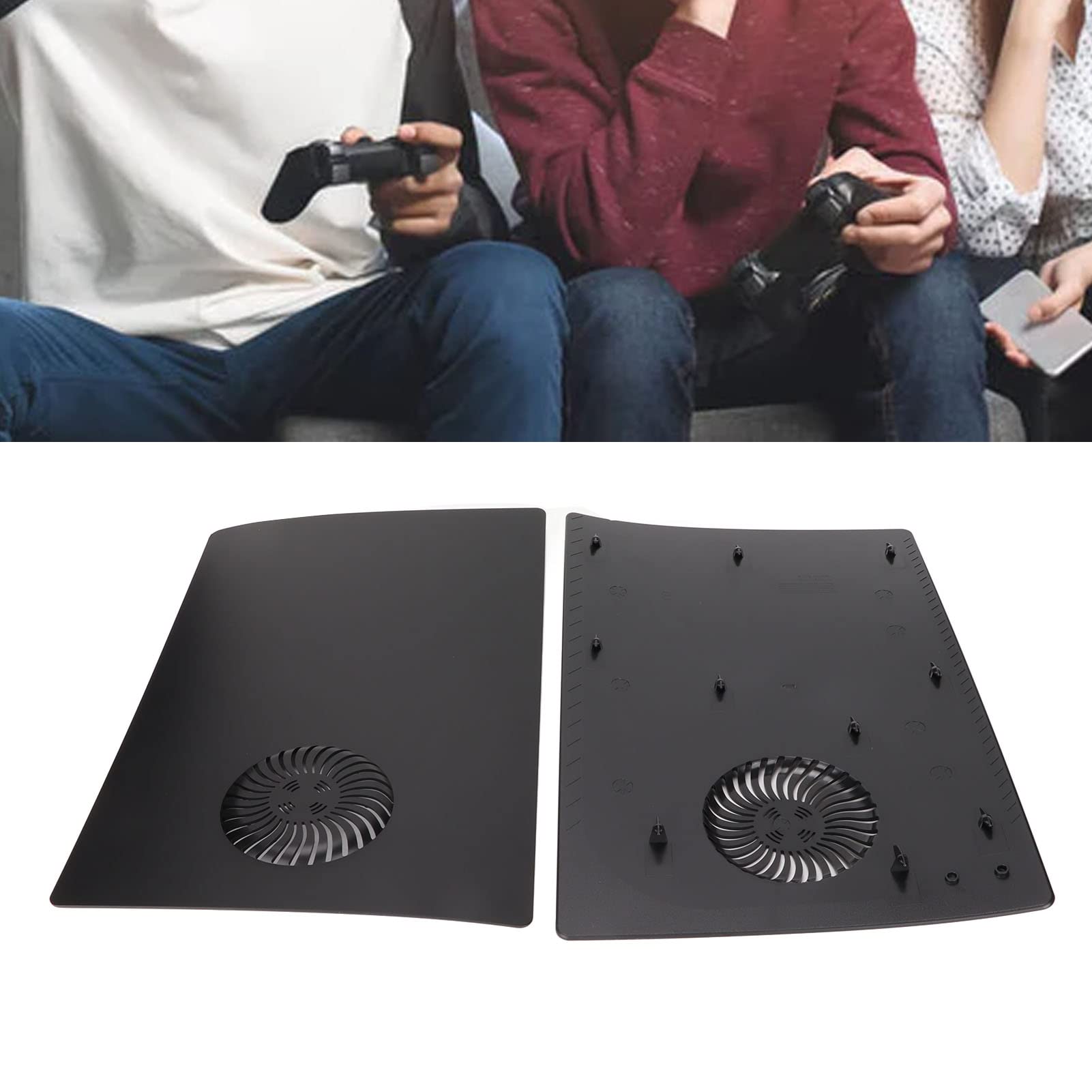 PS5 Plates for PS 5 Digital Edition, PS5 Face Plates with Cooling Vents, Dustproof Protective PS5 Cover, Game Console Panel Plate Frosted,Replacement Console Panel Plate Shell with Thermovent