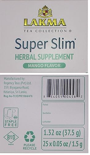 Lakma Super Slim Tea with Mango - 25 Tea Bags