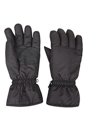 Mountain Warehouse Mens Winters Ski Accessories Set - Waterproof Gloves, Reversible Beanie, Socks Black Medium