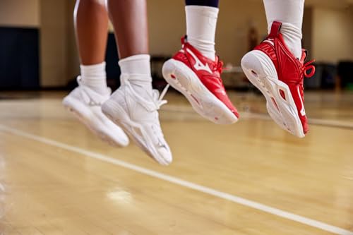 Mizuno Women's Wave Momentum 2 | Women's Indoor Volleyball Shoe | Red/White | US Women's 10.5