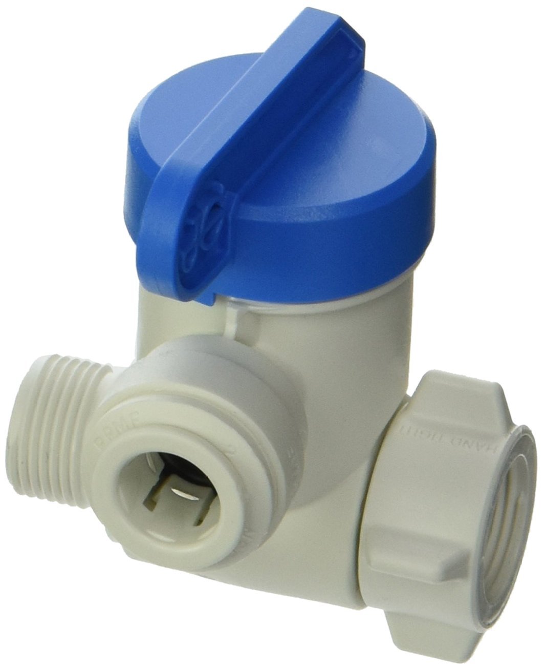 John Guest 3/8 x 3/8 x 3/8 Inch Angle Stop Adapter Valve, Push to Connect Plastic Plumbing Fitting, PASVPP2