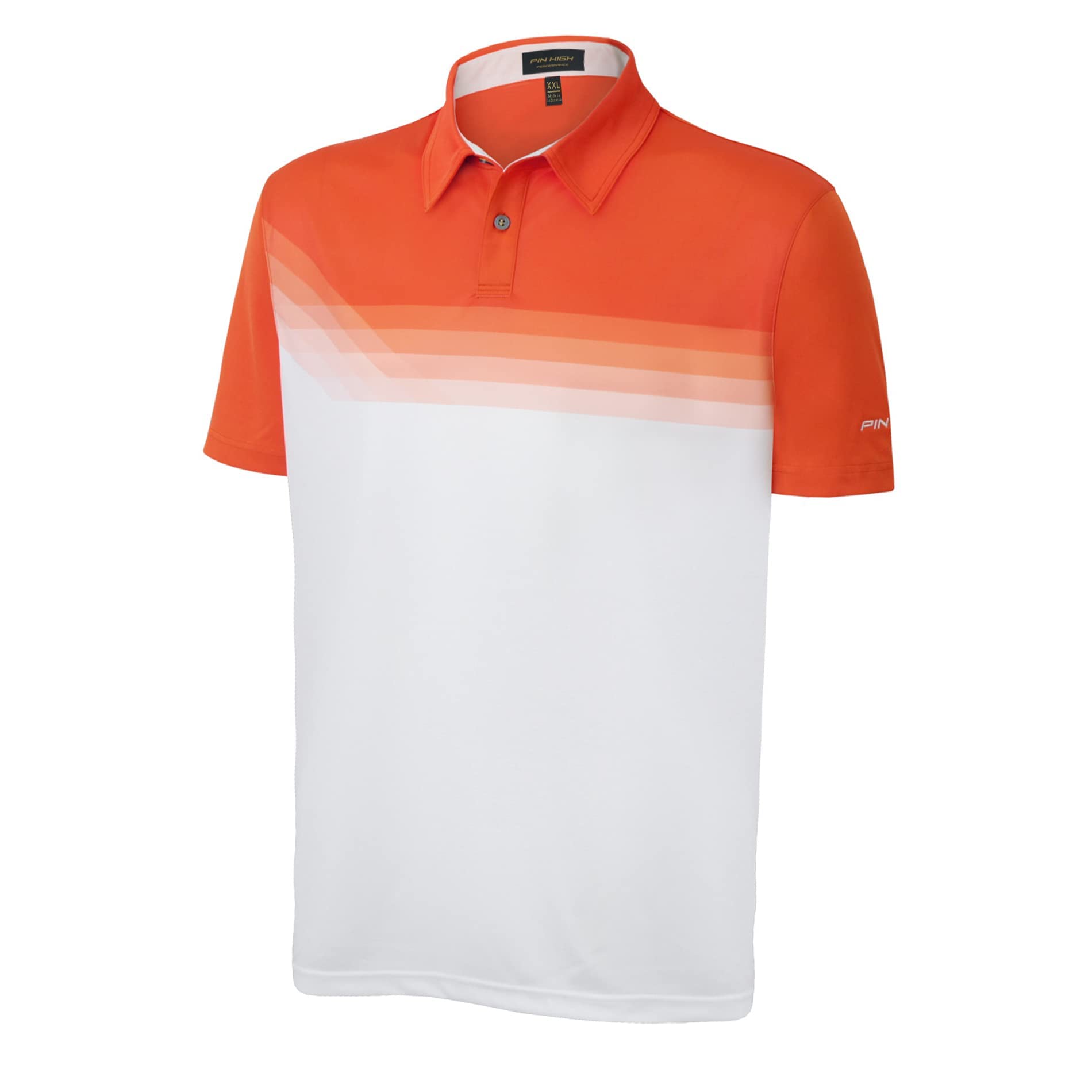 Pin High Men's Performance Golf Polo Shirt, Modern Fit Golf Shirt, Dry-Fit Short Sleeve Polo