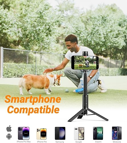 KraftGeek 33" Selfie Stick Tripod for iphone and Android, Wireless Remote, Extendable Phone Tripod Stand, 1/4" Screw Mount for Light/GoPro, Anti-Shake Premium Portable Travel Tripod Cell Phone Stand