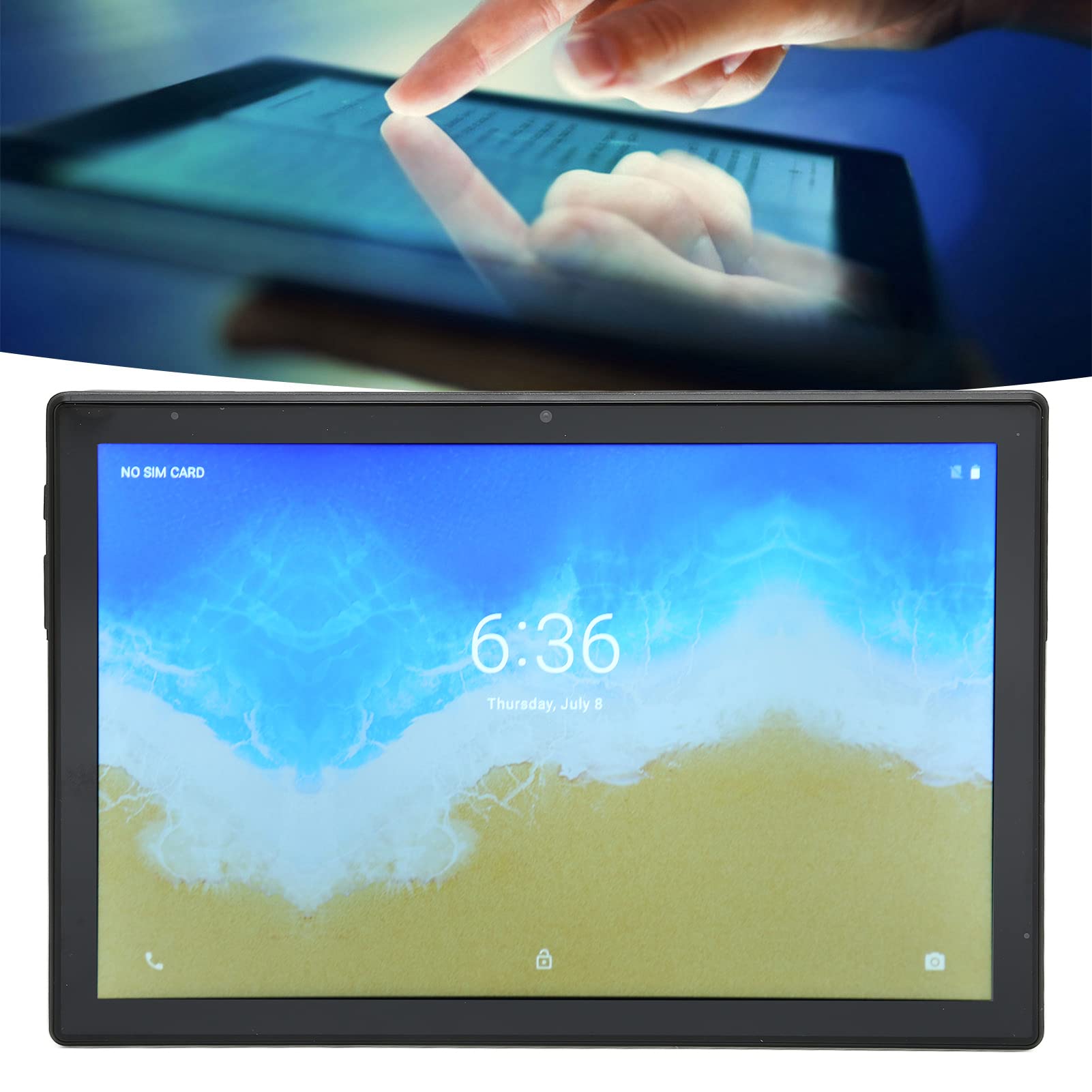 Tablet 10 inch, 1080p FHD IPS Screen, Octa Core, 2.4/5.0 GHz WiFi Tableta with, 4GB RAM 128GB ROM, 5MP 8MP, GPS, 4G LTE SIM, 7000mAh, Silver
