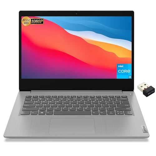 Lenovo Ideapad 3 14-inch Laptop - FHD Display, Intel Core i3-1115G4 (Up to 4.1GHz) Processor, 8GB DDR4 RAM, 128GB SSD, Intel UHD Graphics, Windows 11 Home in S Mode, with USB WiFi Adapter
