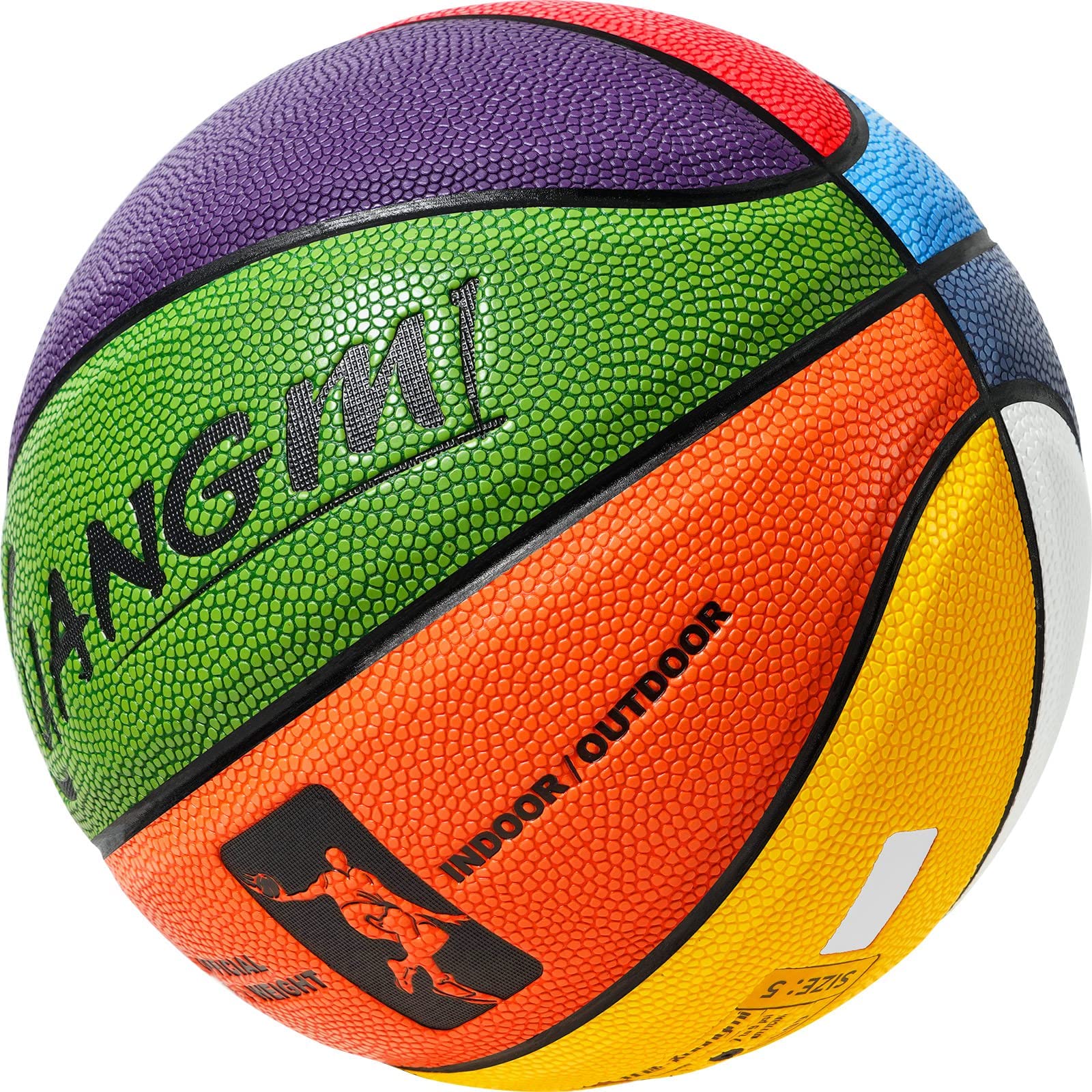 Kuangmi Colorful Street Basketball for Men Women Youth, Size 4(25.5”)