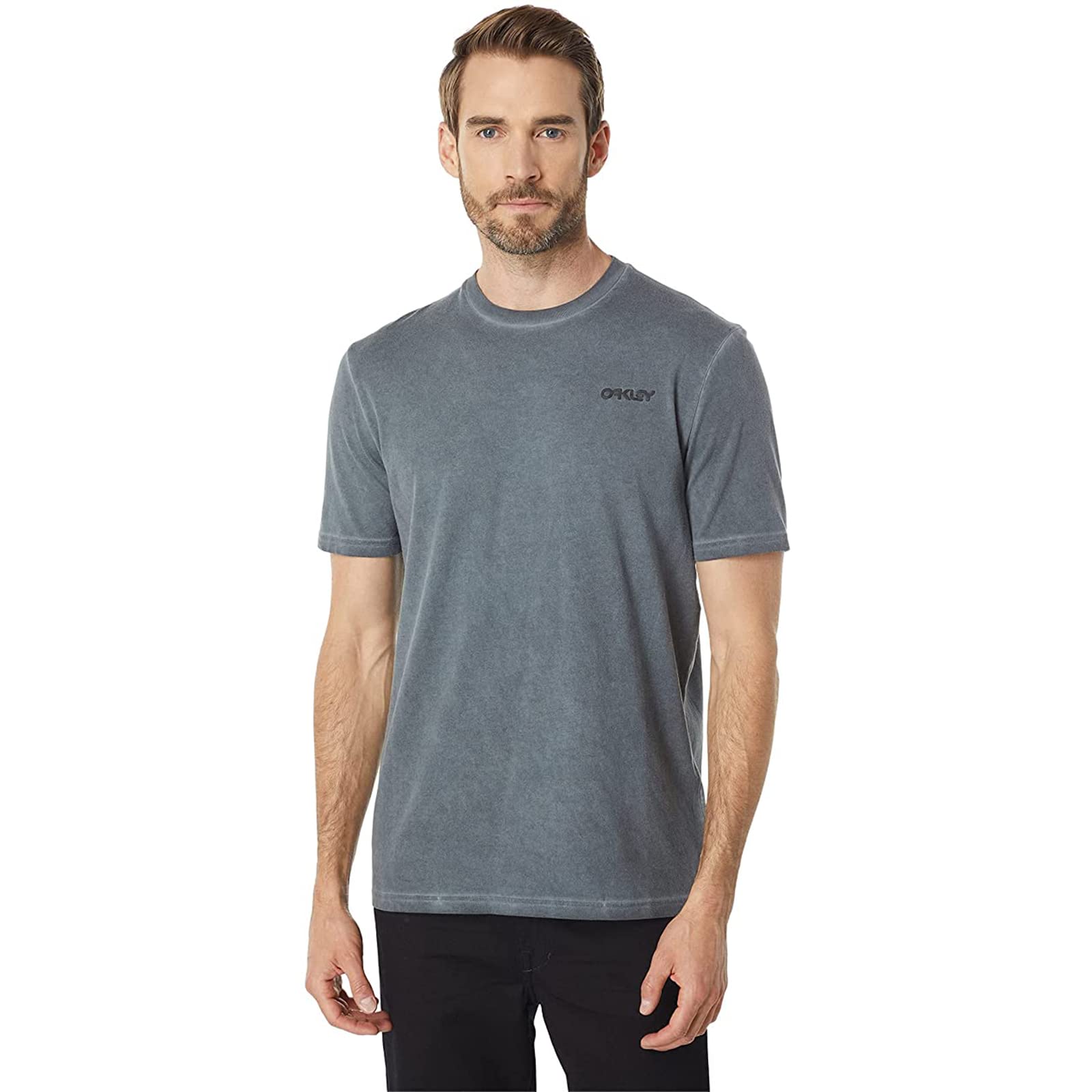 Oakley Men's Overdyed B1B Logo TEE, Blackout, X-Large