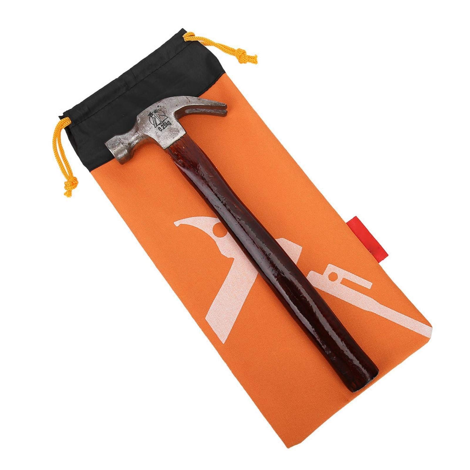 plplaaoo Multifunctional Camping Tent Storage Bag, Tent Stakes Bag, Portable Tent Hammer Bag Hammer Nail Pouch for Hiking Camping Tent Hammers and Other Accessoris(Black)