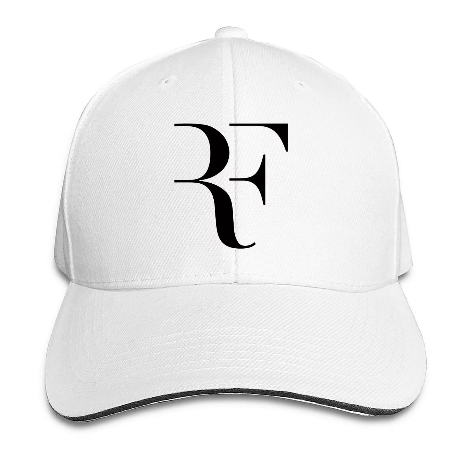 ROGER FEDERER hat Adult Unisex Classic Adjustable Sandwich Baseball Hats for Men&Women White
