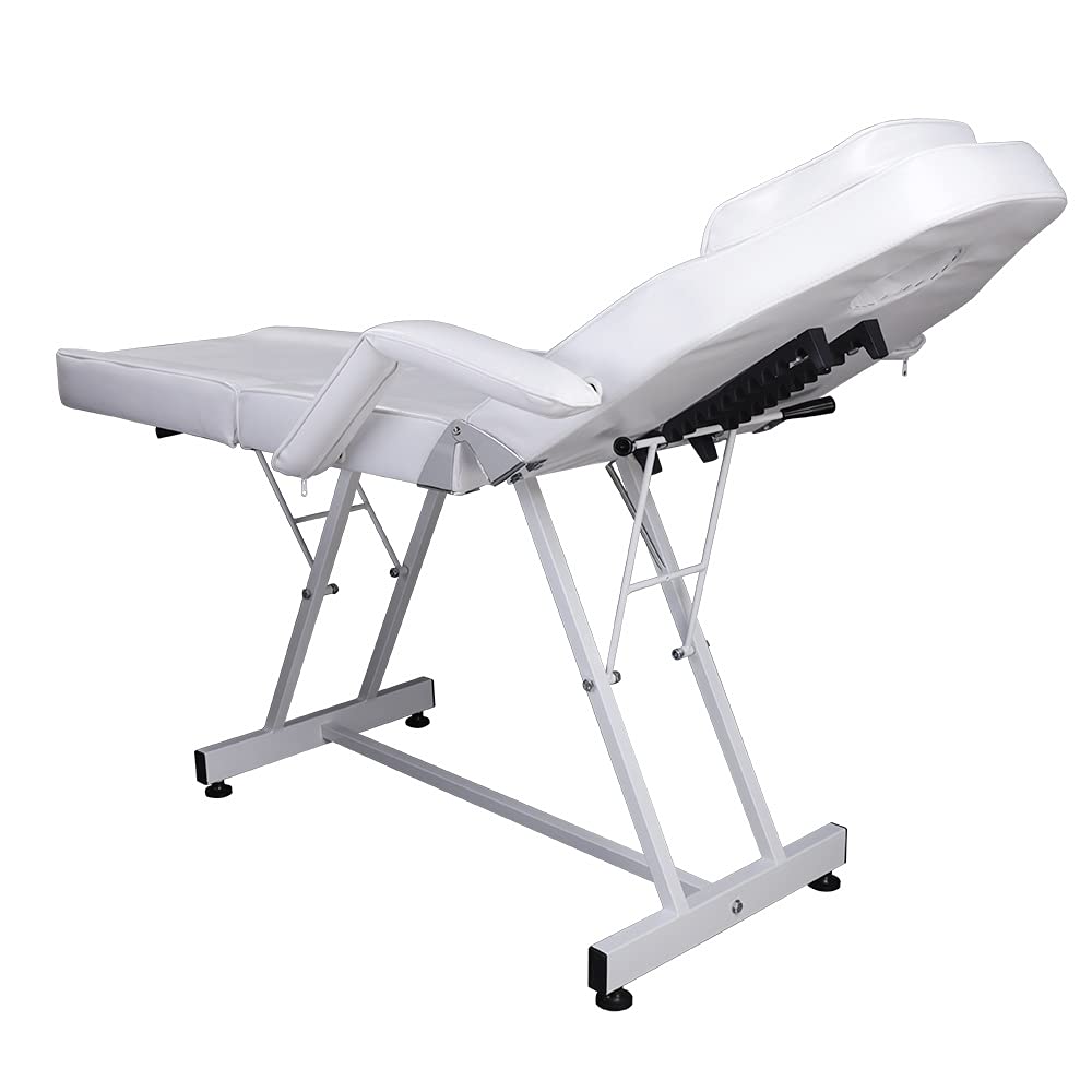 ZHYH 75" 190 x 84 x 78cm Adjustable Beauty Bed Beauty Salon SPA Massage Bed Tattoo Chair White