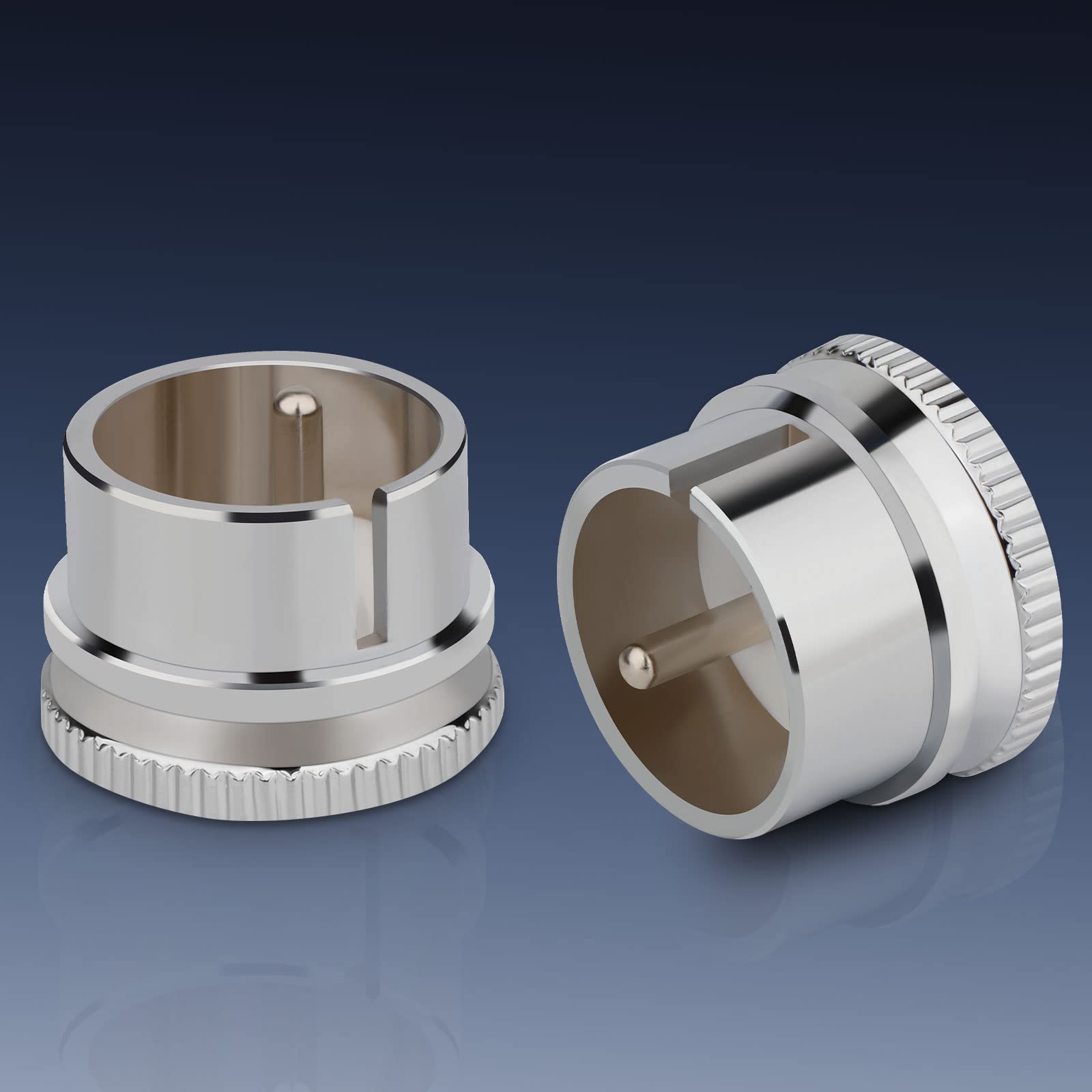 Monosaudio XLR Male Plugs 2Pcs XLR Dust Caps XLR Shorting Plugs Shileding Caps Noise Stopper Dust Proof Protectors XLR Connector Covers for Audio,Speakers, Subwoofers,Amplifier(Rhodium Plated)