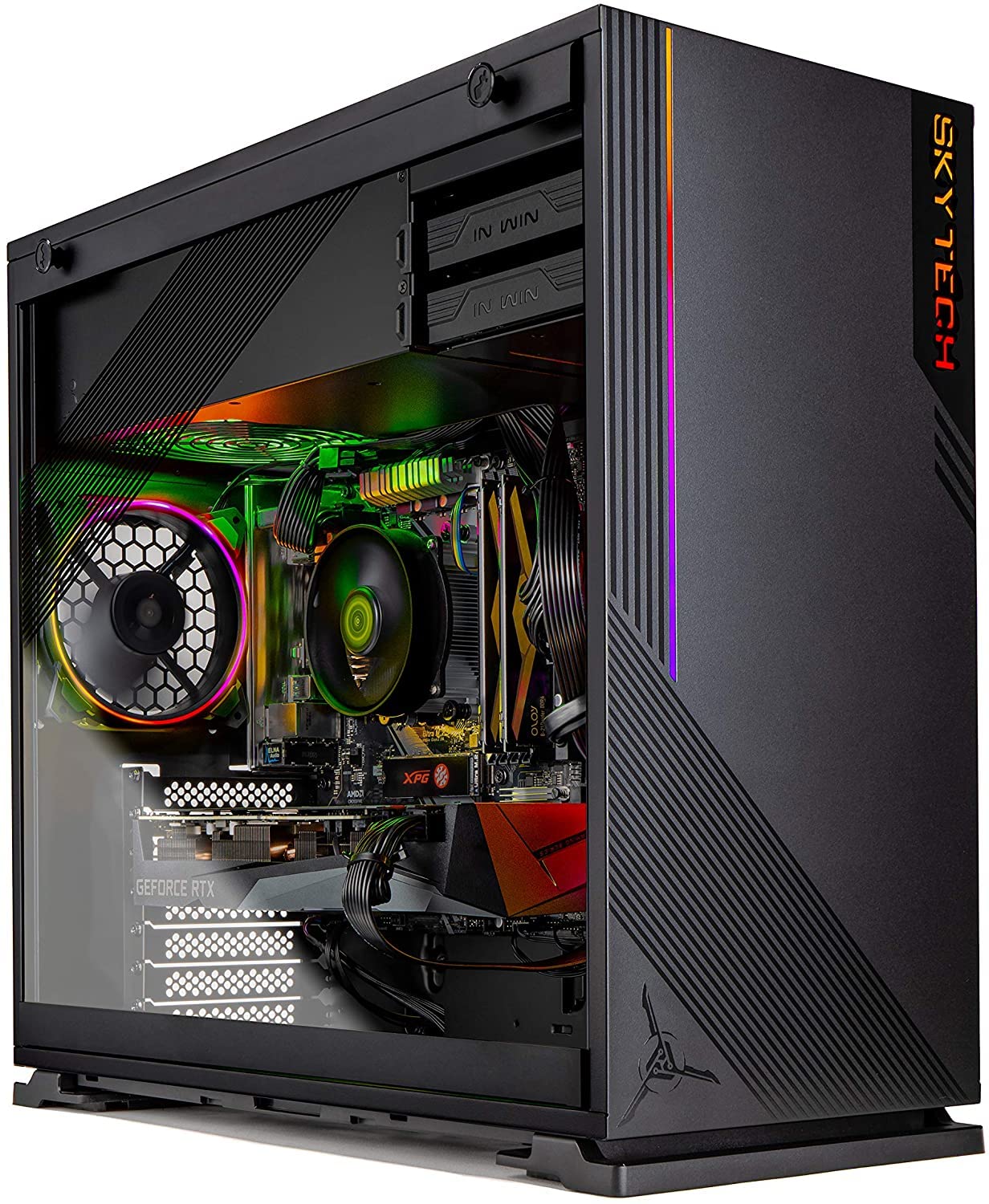 Skytech Gaming Azure Gaming PC Desktop with 30-inch Sceptre Curved Gaming Monitor
