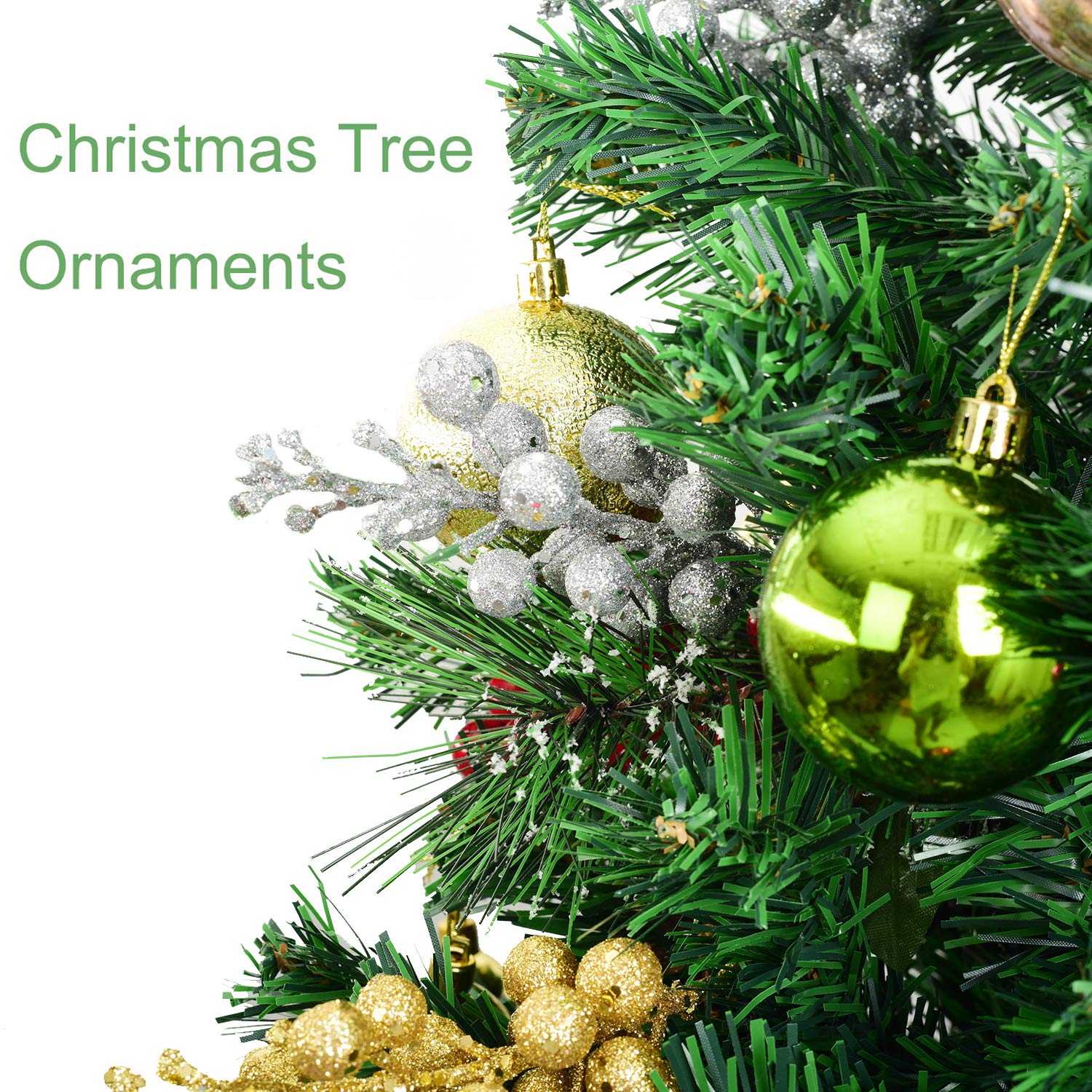 Lvydec 16pcs Christmas Glitter Berries Stems, 7.8" Artificial Christmas Picks for Christmas Tree Ornaments, DIY Xmas Wreath, Crafts, Holiday and Home Decor (Silver)