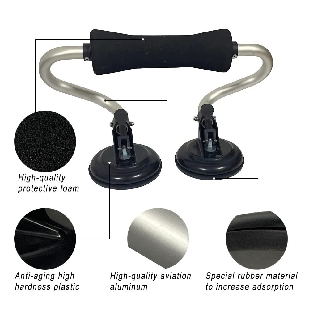 Kayak Roller Loader,Power Assist System for Kayak Placement on The roof,Heavy-Duty Suction Cups,Push up The Kayak on The car roof