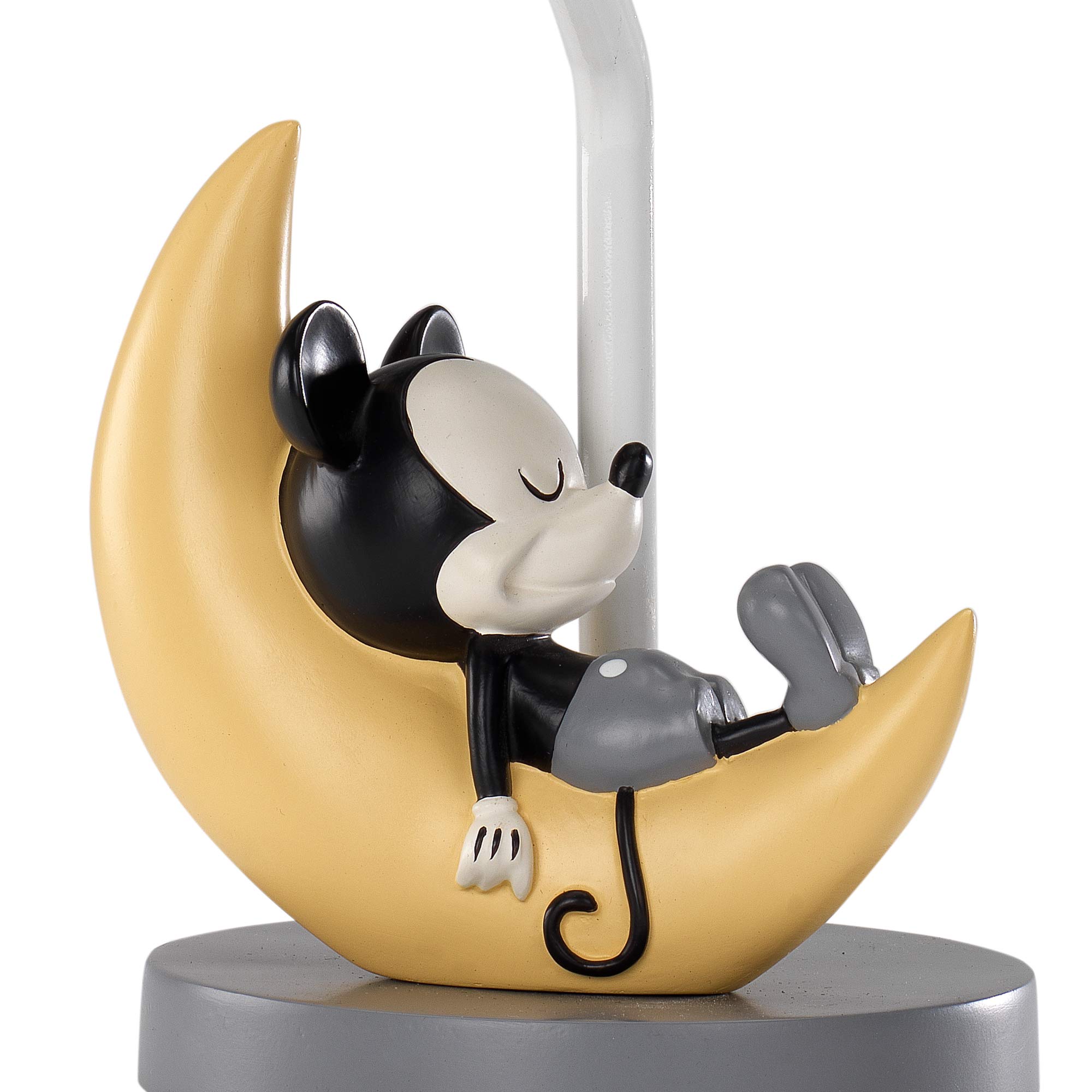 Lambs & Ivy Disney Baby Mickey Mouse Lamp with Shade & Bulb, Gray/Yellow