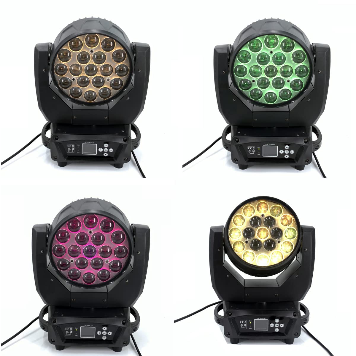 LED 19x15W RGBW beam Wash/Zoom Light Professional DJ/Bar LED Stage Machine DMX512 Light LED Zoom Beam Circle control Moving Head