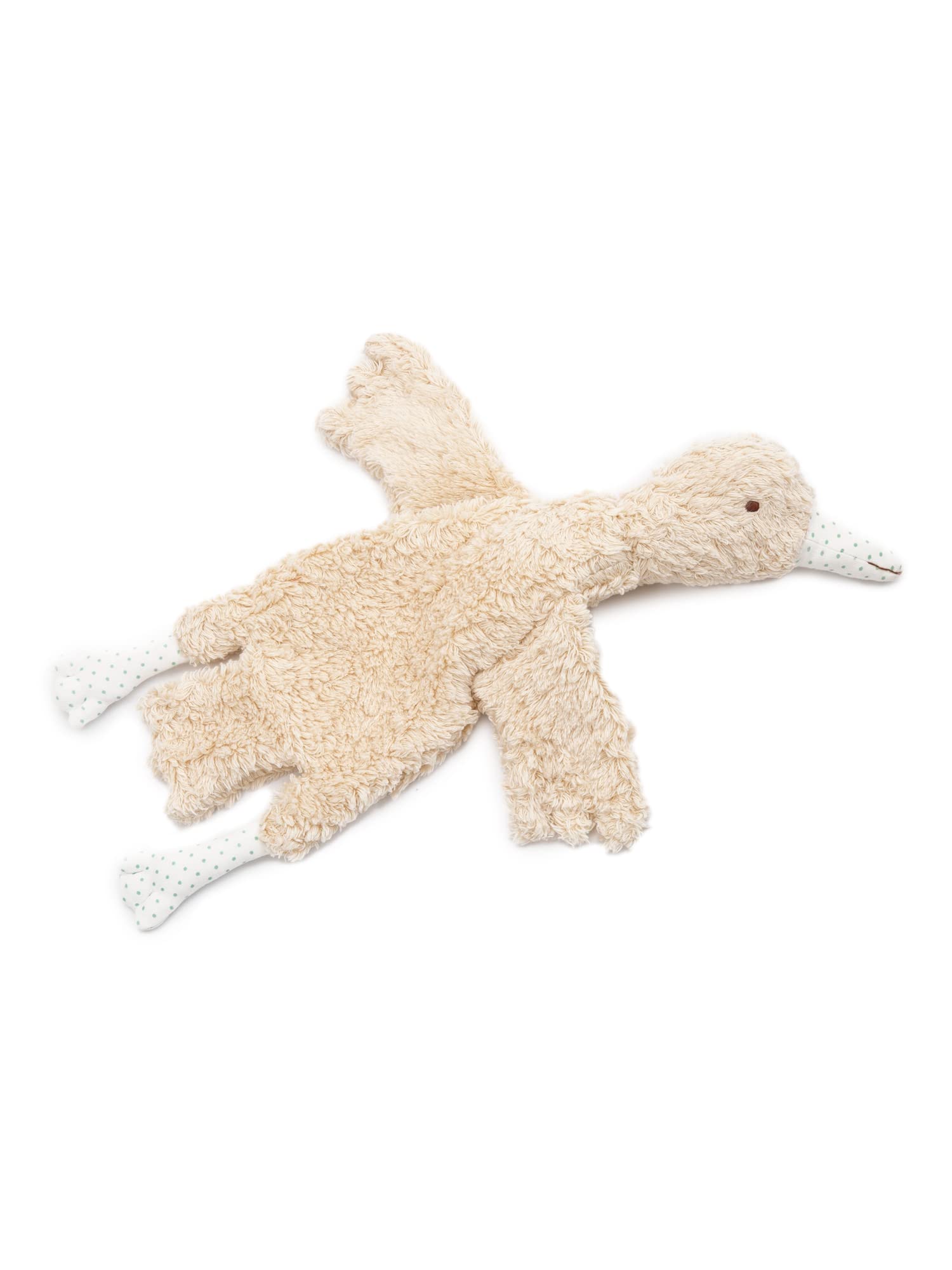 Under the Nile Organic Cotton Flat Sherpa Snuggle Goose Toy Abigail, Size 20"