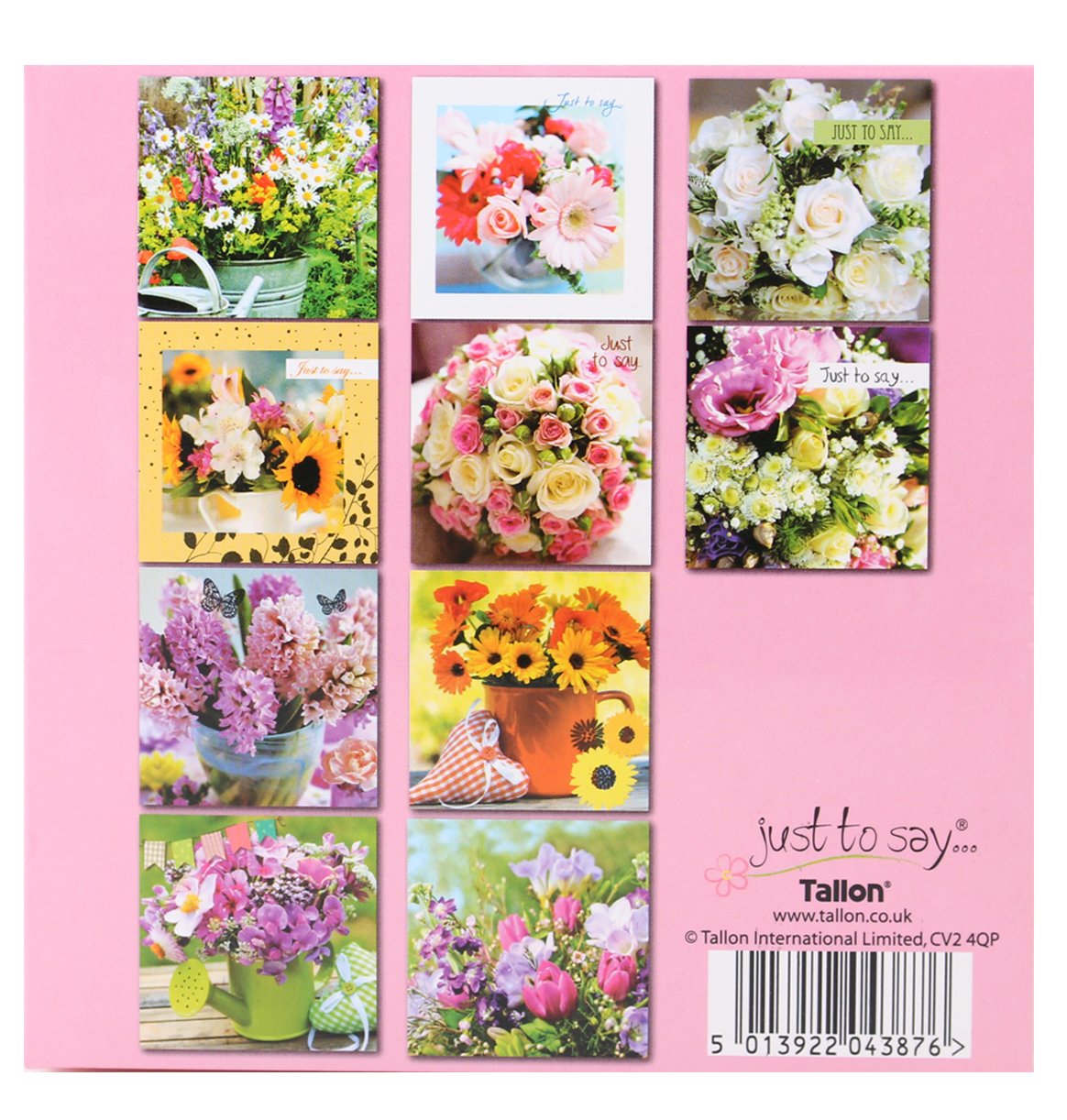 Just to Say Floral Note Card in Box (Pack of 10), 4387.0