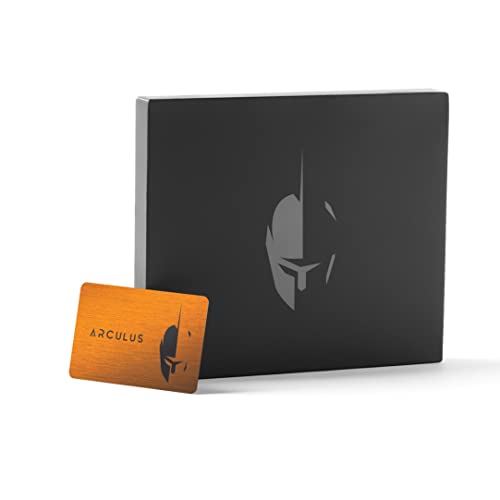 Sleek Orange Arculus Key Card - Secure & Convenient Crypto Wallet for Digital Asset Cold Storage. Crypto Cold Wallet for Cryptocurrency & NFTs - a Offline Wallet for Crypto w/ 3-Factor Authentication