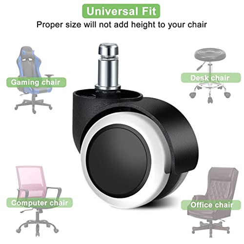 Office Chair Casters Caster Wheel Replacement Desk Chair Wheels Castor Universal Size 5PCS